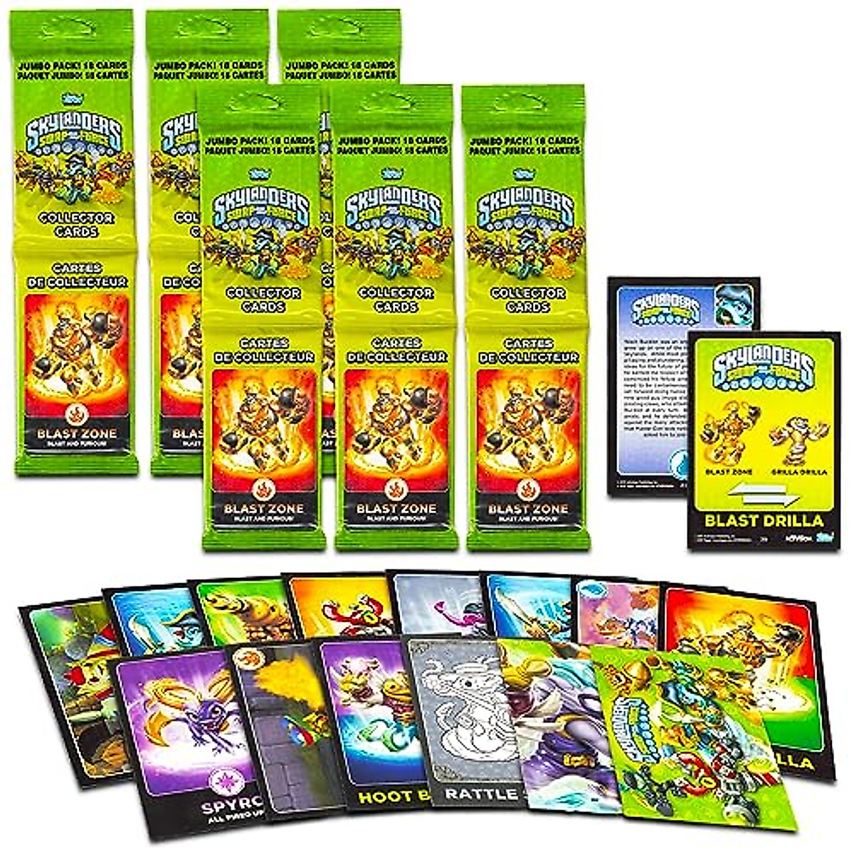 ACTIVISION Skylanders Trading Card Set - Skylanders Party Favors Bundle with 6 Skylanders Collectible Card Packs for Kids, Toddlers (Skylanders Party Supplies)