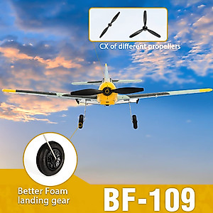 RC Airplanes Remote Control Glider Fighter Hobby 2.4G 4 Channel RC Plane Drones Foam Aircraft Toys for Boy Kids Children Gift BF109