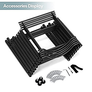 MOOACE 5-Tier Water Jug Rack, 5 Gallon Detachable Water Bottle Holder Organizer Storage Rack, Black