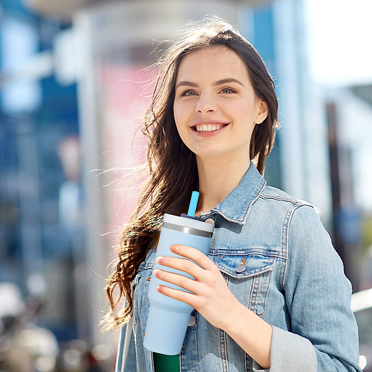 Silicone Replacement Straws for Stanley 40 oz 30 oz Cup Tumbler -6 PCS Straws Replacement for Stanley Adventure Travel Tumbler, Straw with Cup Cleaner for Stanley 40 oz 30 oz Cup