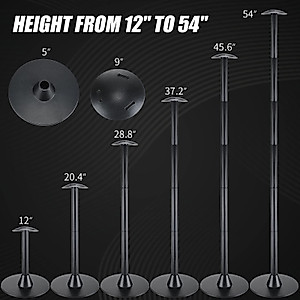 4 Pcs Boat Cover Support Pole, Black Adjustable Boat Cover Support System, Height 12''-54'', ABS Plastic Pole Jon Boat Accessories for Supporting Fishing Bass Pontoon Boat Trailer Cover