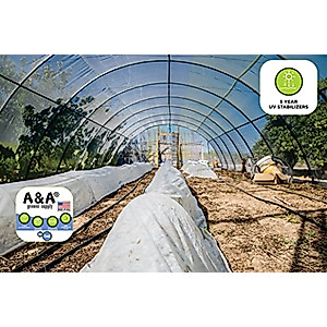 A&A 7 mil Greenhouse Plastic Film 5 Year Clear Polyethylene Cover UV Resistant - Heavy Duty - Premium Quality (25 ft. x 20 ft.)