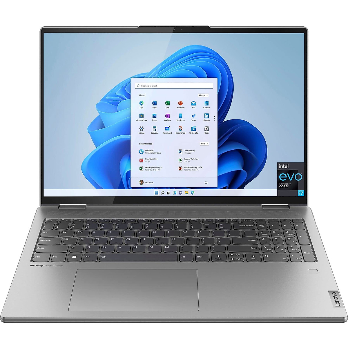 Lenovo Yoga 7i 2-in-1 Laptop | Intel 12-Core i7-1260P Processor | 16" 2.5K Touchscreen | Iris Xe Graphics | 16GB DDR5 | 512GB SSD | Backlit Keyboard | Fingerprint | WI-FI 6e | USB4.0 | Windows 11 Pro