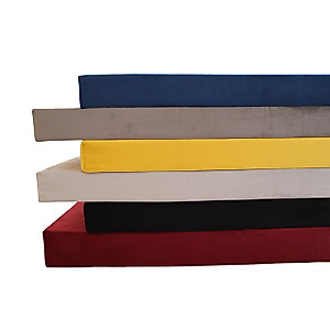 Jininworl Velvet Custom Size Bench Cushion, Bay Window Sofa Garden Cushion, High Resilience Upholstery Foam Long Chair Cushion Sofa Pads Outdoor/Indoor Patio Furniture (Green, 60" x 16" x 2")