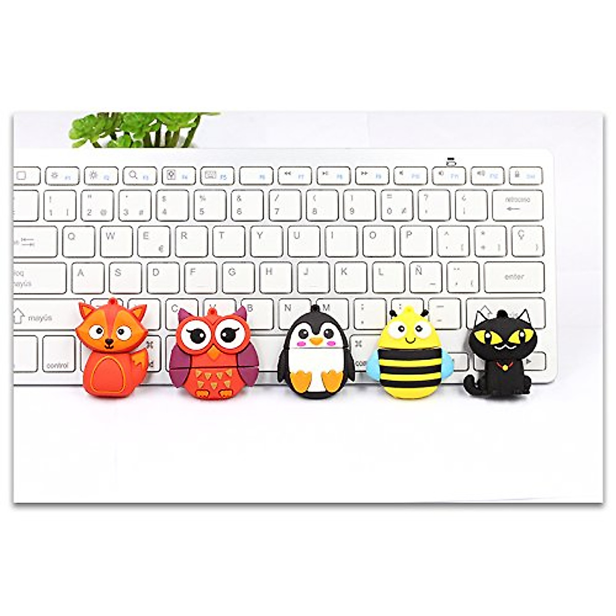 QICAIHU Novelty Big Eyes Owl Shape Design 64GB USB 3.0 Animal Flash Drive Cute Memory Stick Thumb Drive Data Storage Pendrive Cartoon Jump Drive Gift