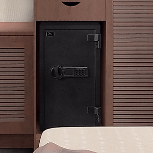 TIGERKING Safe Box,Fireproof Safe,3.47 Cubic Feet,Large Steel Money Safe Home Safe with Digital Lock for Home and Office Black