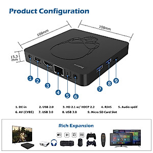 Kinhank Super Console X King,Retro Game Console with 88000+ Games,Compatible with Most Emulators,EmuELEC 4.5/Android 9.0/CoreE 3 Systems,4K UHD Output,2.4+5G WiFi, Voice Remote Control,2 Gamepads