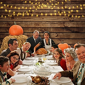 Fall Thanksgiving Wood Backdrop for Photography Party Decorations Autumn Wooden Plank Pumpkin Harvest Hay Photo Background Kids Adults Birthday Baby Shower Farm Theme Backdrop Studio Props 10x6.5ft