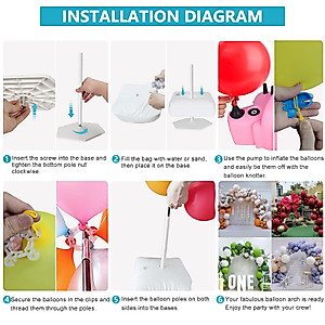 VETOGETHER Updated Balloon Arch Kit, 21ft Adjustable Balloon Arch Stand with Base in 9FT Width and 10FT Height, Threaded Design Balloon Arch Frame for Birthday Baby Shower Party Ballon Arch Kit