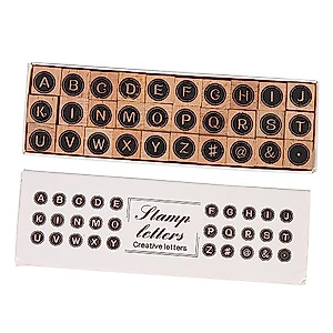 COHEALI 30pcs Alphabet Pocket Stamp Wood Decor Vintage Envelopes Arts and Crafts for Alphabet Wood Rubber Wooden Letter Pottery Stamp Beige Notebook Letter Stamps Wood Alphabet Stamp