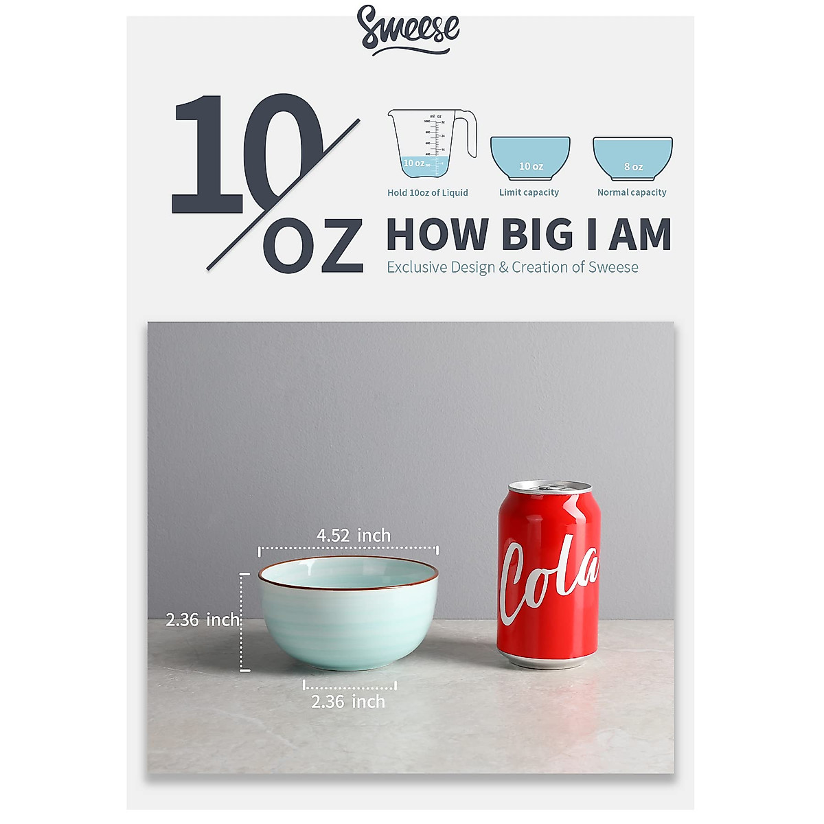 Sweese 10 Ounce Bowls & 10 Inch Plates Set of 6