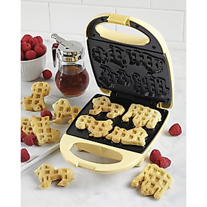 Nostalgia ANML400 Circus Animal Waffle Maker, Yellow