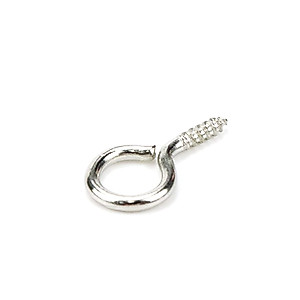 Mcredy Eye Hooks Screw in Screw Eye Hooks 0.67inch Length Nickel Plated Steel Screw Eye Rings Silver Lag Screw Eye Pack of 300