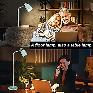 NIOSTA Floor Lamp, Industrial Floor Lamp Height Adjustable 360° Rotation Lampshade Modern Standing Lamp, Floor Lamps for Living Room, Office, Bedroom Reading, Work etc(Green)