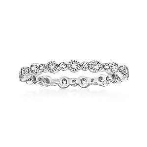 Ross-Simons 0.25 ct. t.w. Diamond Eternity Band in 14kt White Gold. Size 9