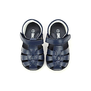 Mack Leather Fisherman Sandal | Baby Sandals (Baby 1, Navy)