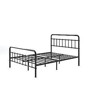 ZINUS Florence Metal Platform Bed Frame / Mattress Foundation / No Box Spring Needed / Easy Assembly, Black, King