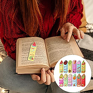 Bookmarks Scratch and Sniff Bookmarks Fruit Theme Scented Fun Bookmarks Assorted Cute Bookmarks for Students, Teens, Food Lovers, 36 Pieces 12 Styles