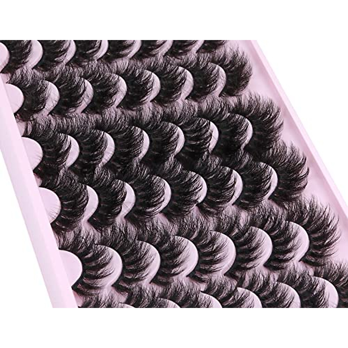 Mink Lashes Fluffy False Eyelashes Dramatic Mink Lashes with False Eyelash Applicator 3D Curly Fake Eyelashes 18-22mm 3 Different Style 21 Pairs Eye Lashes Pack by FANXITON