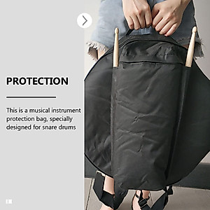 Drum Bag Snare Drum Bag Portable Oxford Cloth Drum Cases Backpack Snare Drum Accessories For Gigs Marching Band Storage And Transport 14inch Black