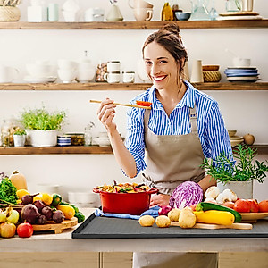 25” x 19” Waterproof Under Sink Mat for Bathroom/Kitchen - Silicone Cabinet Liner Shelf Protector Organizer,Leaks Flexible Drip Tray- Holds 3.5 Gallons - Dark Gray