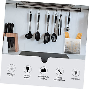 HANABASS Compartment Draining Square or Holder Stainless Dishwasher Compartments- Mesh Chopstick Hook Countertop Restaurant Fork Utensils for Rack- Steel Home Holderhanging with Organizer