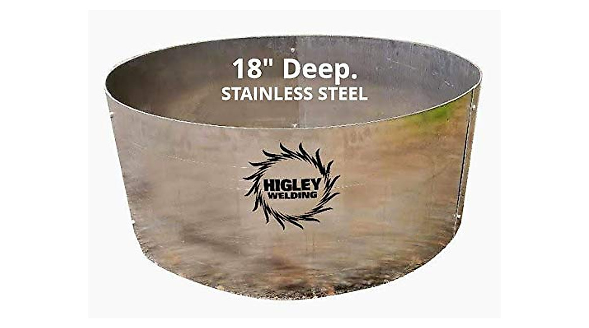 18" Deep Fire Pit Liner-Campfire Ring 45" Diameter Stainless Steel — 🛍️ ...