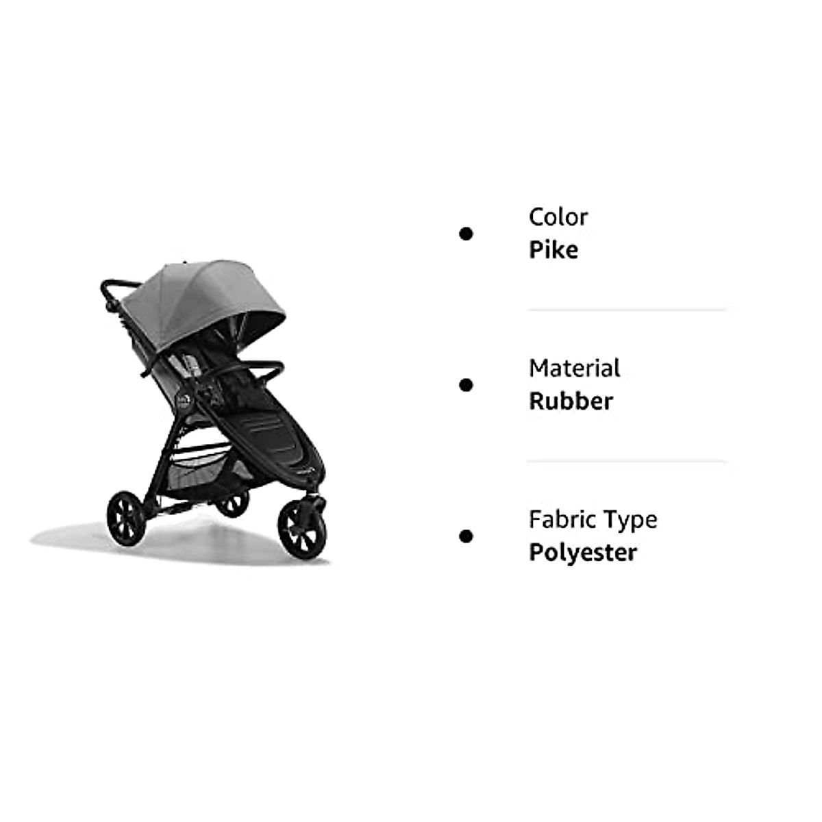 Baby Jogger City Mini GT2 All-Terrain, Lightweight Stroller with Forever Air Tires, One-Hand Fold, and All-Wheel Suspension, Pike Exclusive includes Belly Bar, Leatherette Handlebar, & Premium Fabric