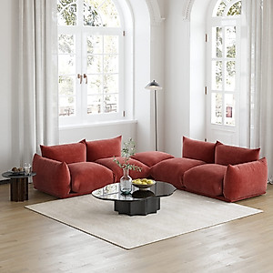 TIFLON Ottoman,Lazy Floor Sofa,Lounge Chair, Accent Bean Bag Couch,Corner Chair Sofa for Living Room Bedroom Salon Office