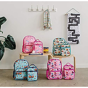 Wildkin Day2Day Kids Backpack for Boys and Girls, Perfect for Elementary Backpack for Kids, Features Front and 2 Side Mesh Pocket, Ideal Size for School and Travel Backpacks (Modern Construction)