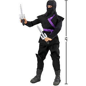 Click N' Play 12" Inch Ninja Action Figures Play Set With Accessories - Click N Play Military
