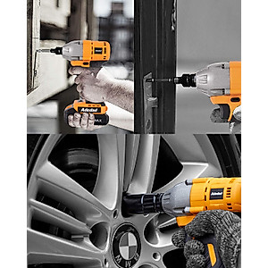 Adedad 20V Brushless 1/2 inch Cordless Impact Wrench with Battery, Fast Charger, LED Light - 240 ft-lbs Torque 3000 RPM