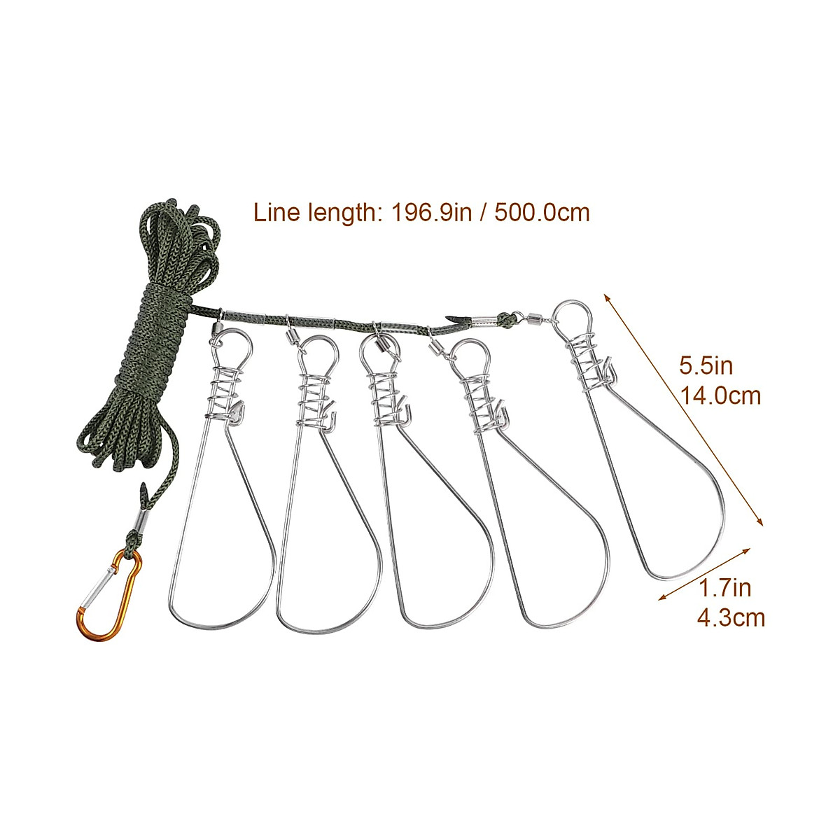 SEWACC 2 Sets 5 Fishing Lock Buckle for Fishing Locks for Fishing