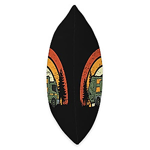 Garbage Truck Designs Retro Garbage Truck Waste Can Trash Collector Throw Pillow, 18x18, Multicolor