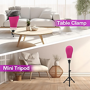 Neverland Beauty & Health Wig stand with Head,Wig Head Mannequin Head with Wig Stand Tripod,Manikin Canvas Head Set for Wigs Making Display with Wig caps,T Pins Set Bristle Brush(Red)