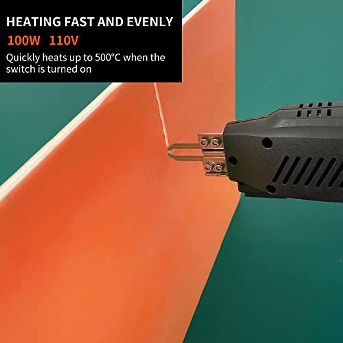 RONGTER Electric Hot Knife Air-cooled Rope Fabric Foam Cutter with 8 Blades Hot Knife, Foam Cutter Cutting Tool for Cloth Ropes Belts Net Tube Foam Board Kt Board Leather Canvas