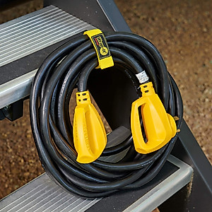 Quick-Straps by Wrap-It Storage - 12" (12 Pack) Yellow - Extension Cord Holder for RV and Boat Organizing