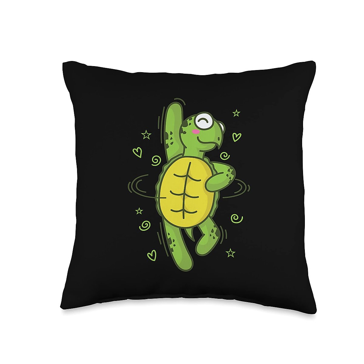 Turtle reptile carapace old Sauropsida Testudines Turtle Dancing Reptile Water Back Shell Throw Pillow, 16x16, Multicolor