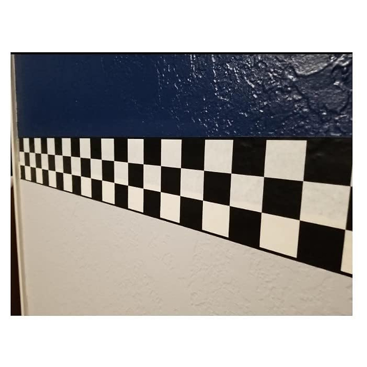 Checkered Flag Cars Wallpaper Border-4.5 Inch (Black Edge)