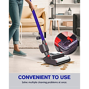 Electric Wet Dry Mopping Head for V15 V8 V7 V10 V11 Vacuum Cleaner, Automatic Cleaning Roller Brush for Hard Floors and Area Rugs, Great for Sticky Messes and Pet Hair