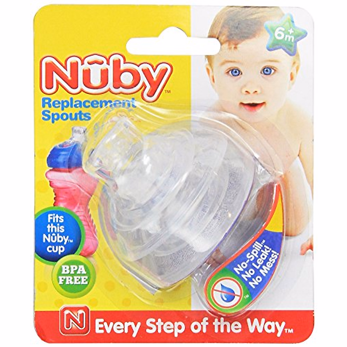 Nuby 2-Pack Super Spout Standard Top Replacements
