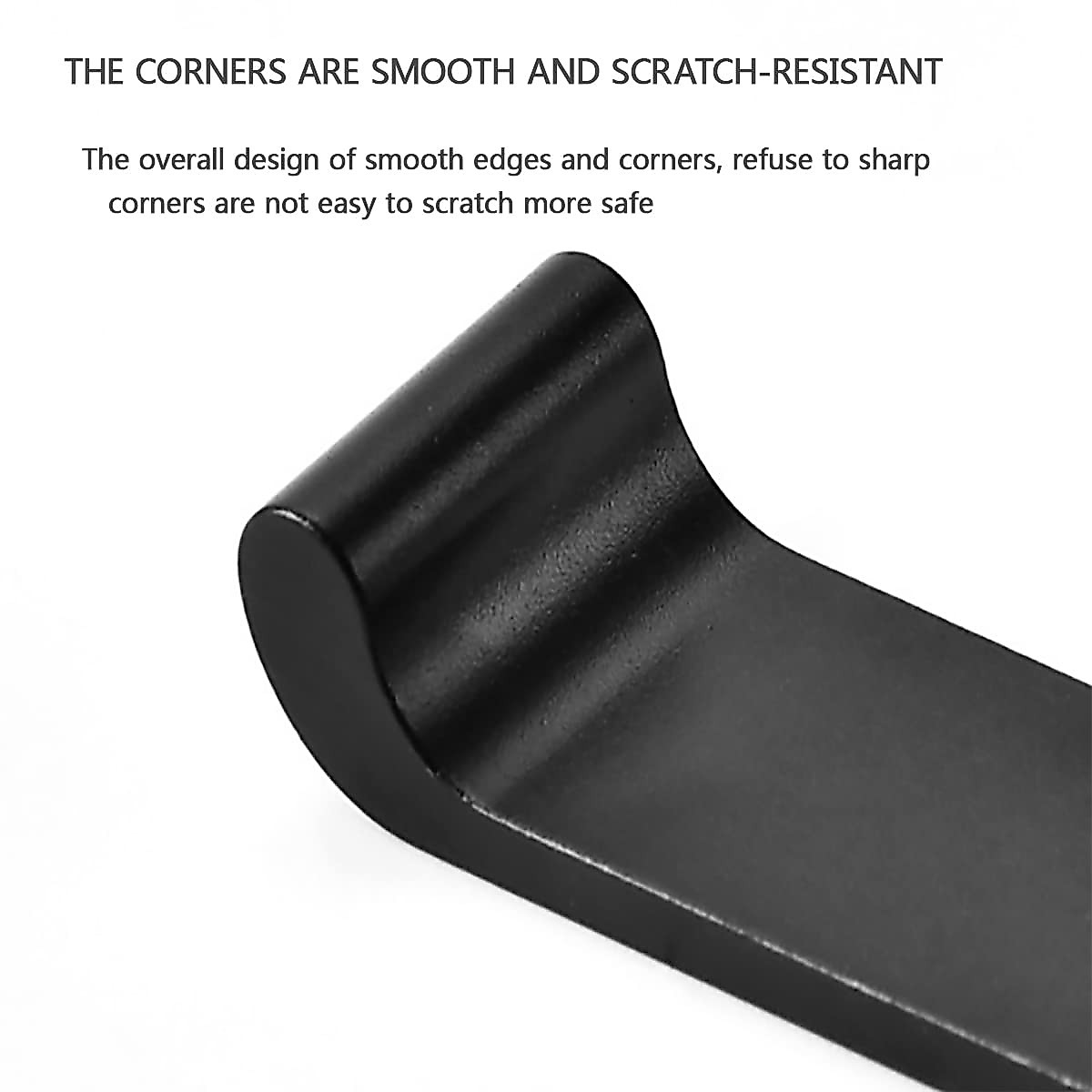 YIUIRUOI 2 Pcs Aluminum Alloy Folding Coat Hook with Screws for Bedroom/Living Room/Wardrobe Etc. (Black)