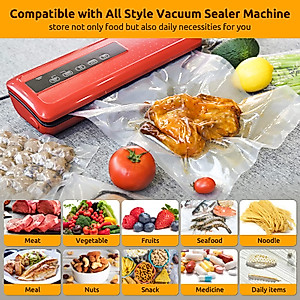 2 Rolls Vacuum Sealer Bags 8" x 20', Commercial Customized Size Food Saver Bag Rolls for food Storage, Meal Prep or Sous Vide, Heavy Duty Storage Bag