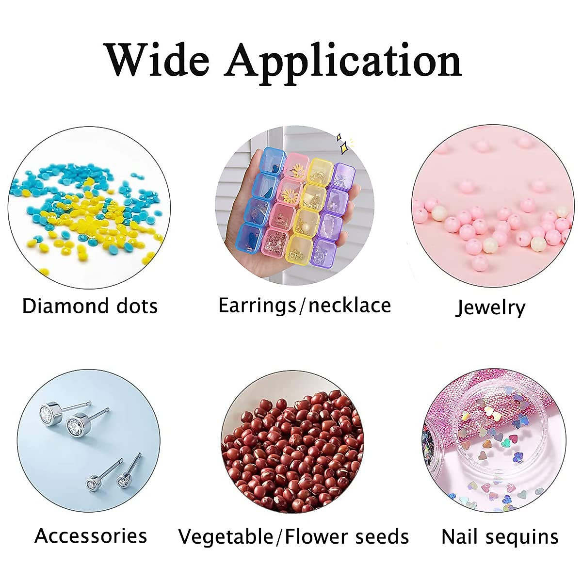 JINEN 2 Pack 28 Grids Diamond Painting Storage Containers Plastic 5D Diamond Embroidery Storage Box with 3 Sheet Label Stickers for Sewing, Nail Diamonds, Beads, Art DIY, Crafts, Jewelry