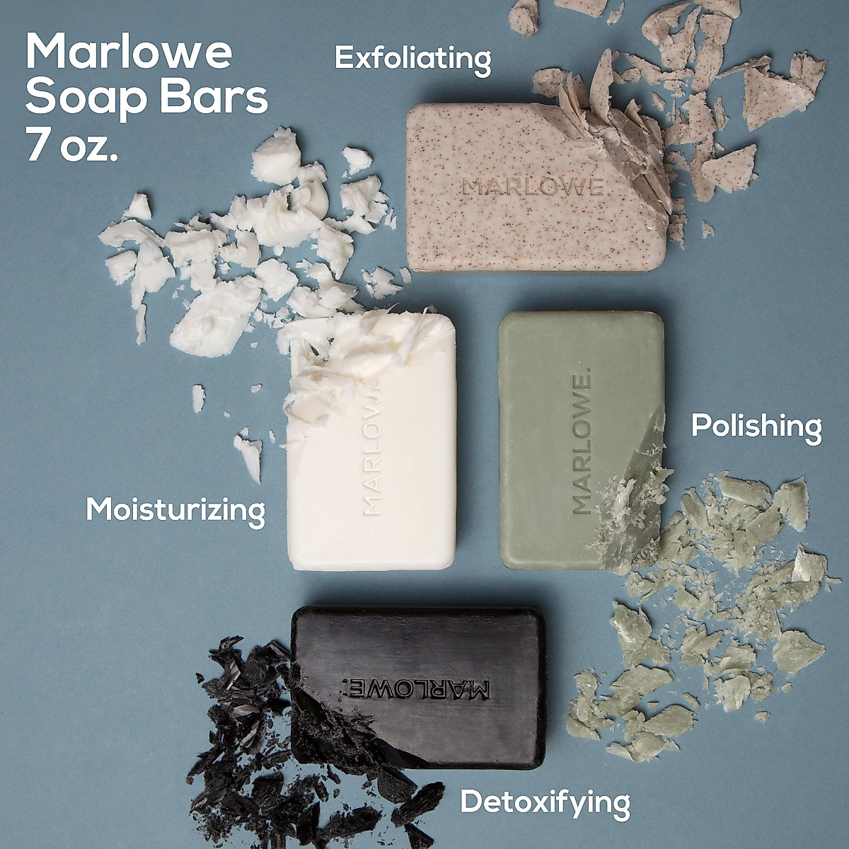 MARLOWE. No. 102 Men's Body Scrub Soap 7 oz | Best Exfoliating Bar for Men | Made with Natural Ingredients | Green Tea Extract | Amazing Scent