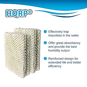 HQRP 4 pcs Wick Filters compatible with Kenmore 14911 32-14911 Emerson Essick Air HDC12 HDC-12 Replacement, 15414, 15420, 14452, 14453, 14454, 14415, 14417, 15517, 03215420000