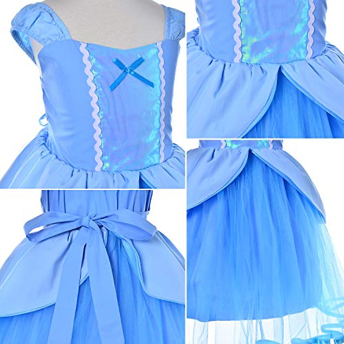 Party Chili Princess Fairy Costume Toddler Girls Birthday Dress Up with Tiara (2T 3T)