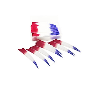 MILUWOND 4 Inch Shield Three Color Arrow Feather Fletching Vanes Right Wing for Archery Arrow（50 Pack）