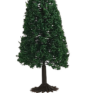 Model Trees Hobby Train Scenery Set Artificial Miniature Pine Cedar Firs Conifers Figurines Décor Toy Kit with Green Leaves and Base DIY for Moss Landscape Tunnels Buildings Decoration AnyBack 14