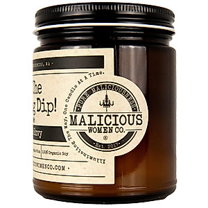 Malicious Women Candle Co - Buy The Fucking Dip!, Oakmoss & Amber Infused with Regret & Envy, All-Natural Soy Candle, 9 oz
